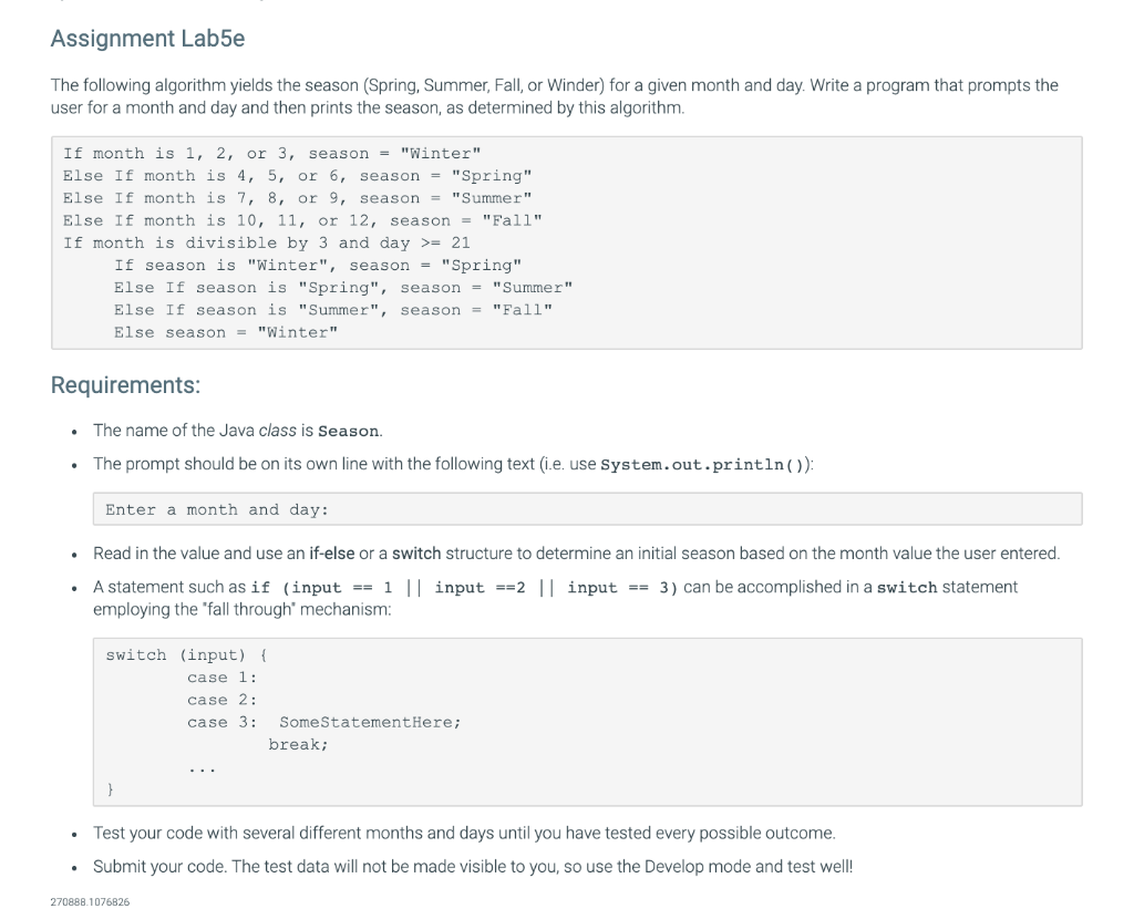 Solved Assignment Lab5e The following algorithm yields the | Chegg.com