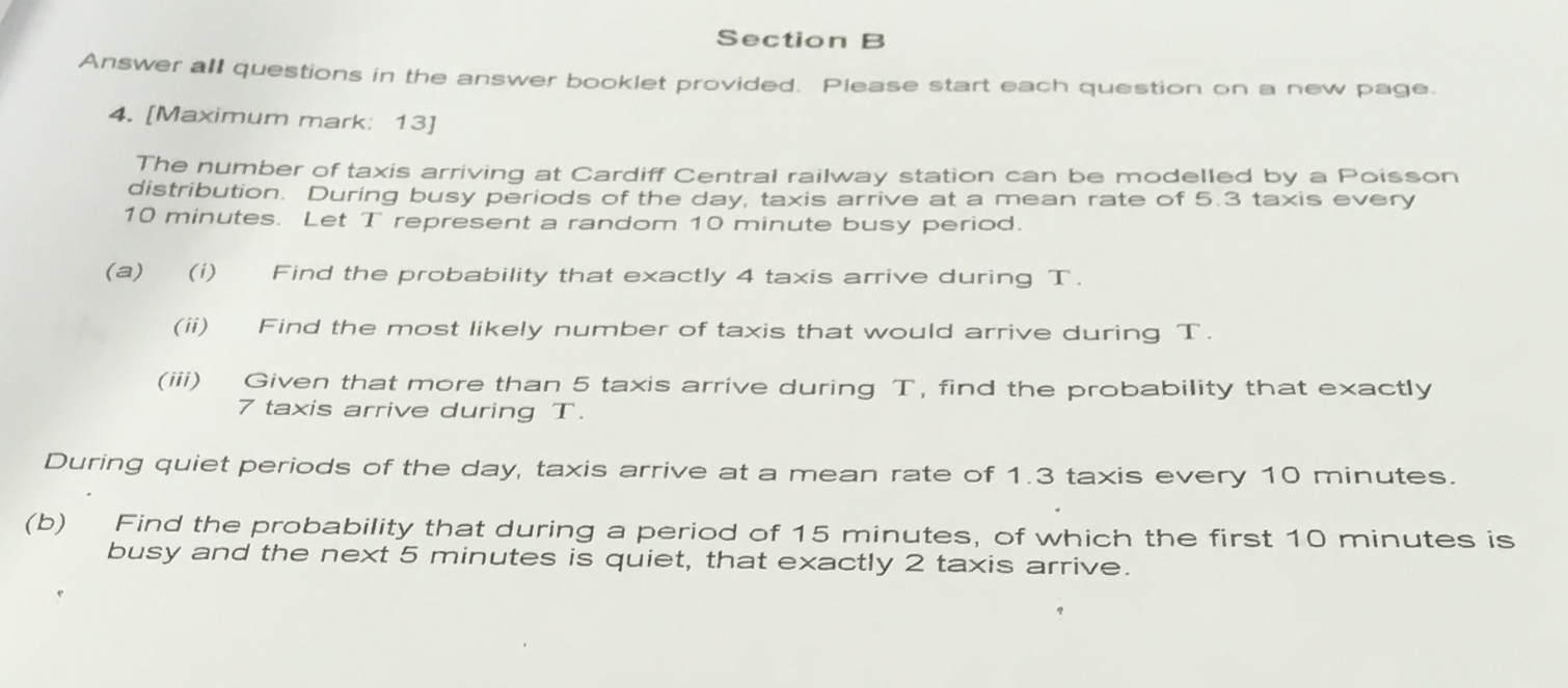 Solved Section B Answer all questions in the answer booklet | Chegg.com