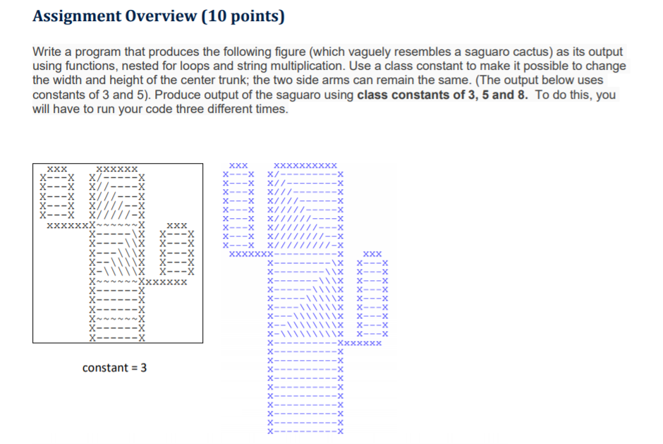 Solved Assignment Overview (10 points) Write a program that | Chegg.com
