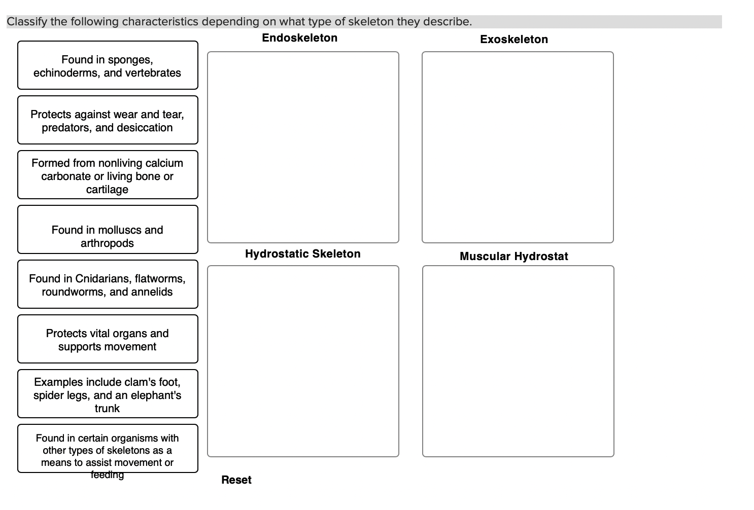Solved Classify the following characteristics depending on | Chegg.com