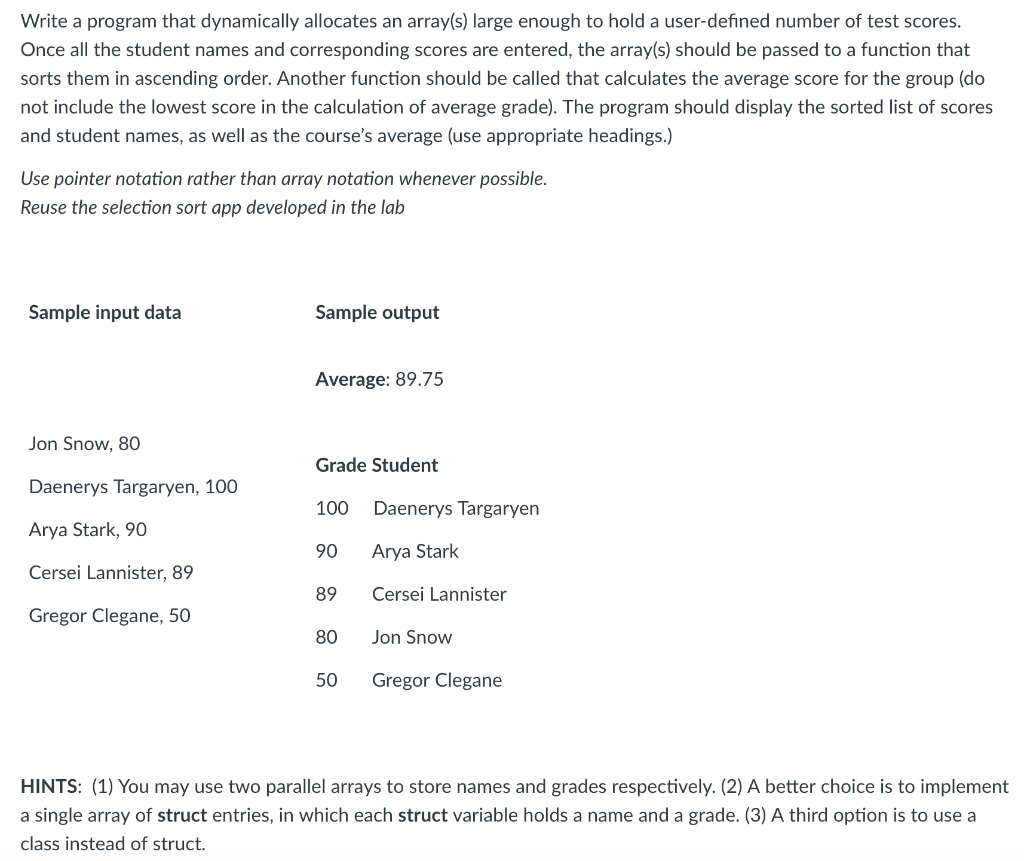 Solved Create a grade report, in C++ LANGUAGE, using | Chegg.com