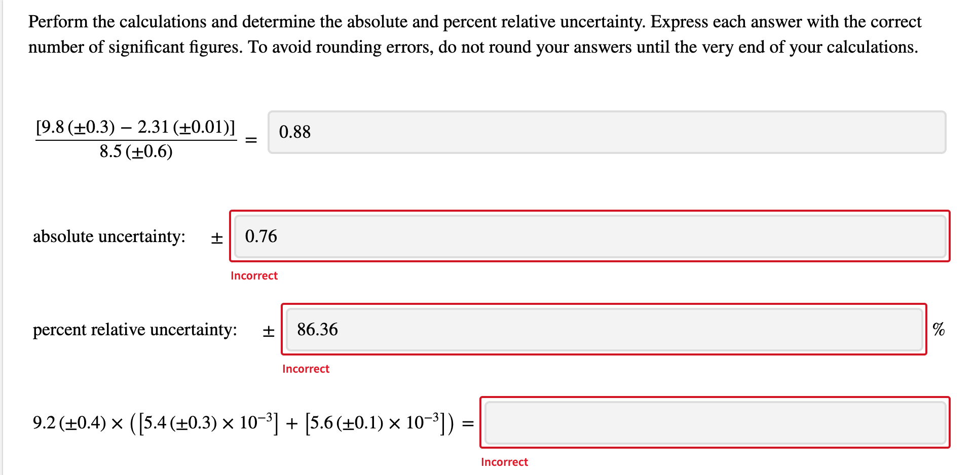 Solved Perform the calculations and determine the absolute | Chegg.com