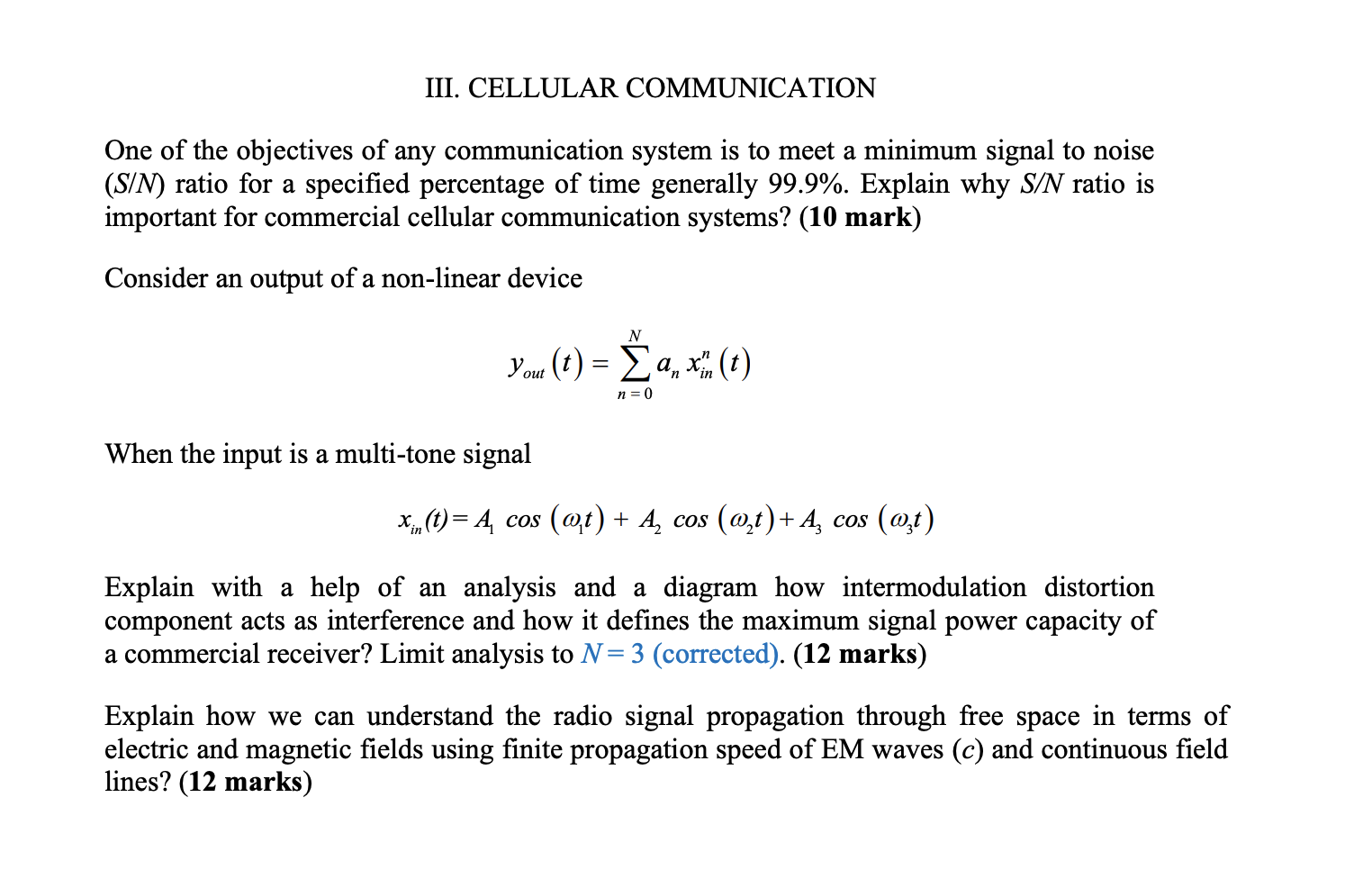 Solved III. CELLULAR COMMUNICATION One of the objectives of | Chegg.com