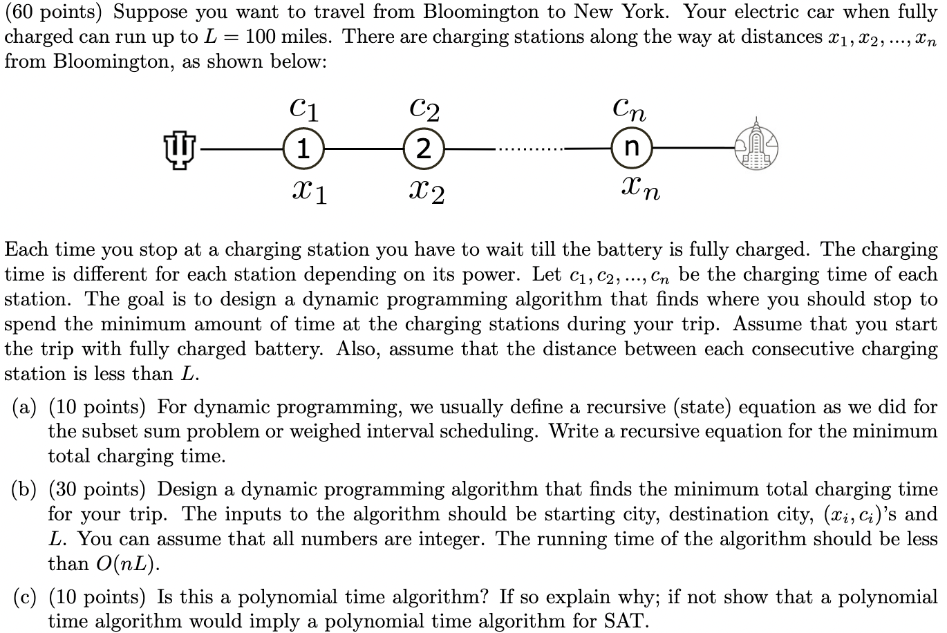 Solved (60 points) Suppose you want to travel from | Chegg.com
