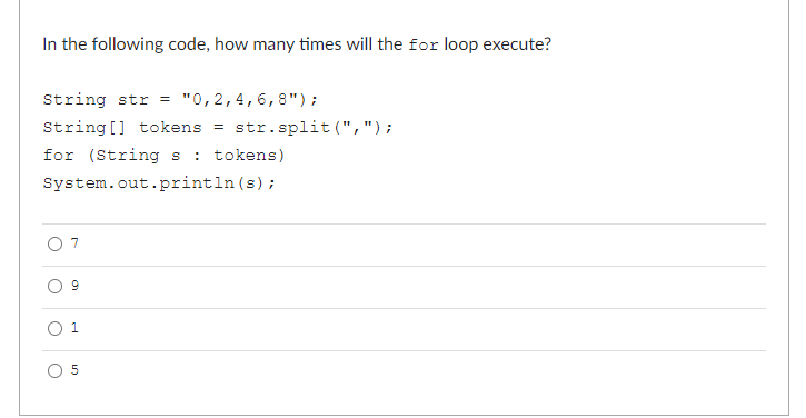 Solved In the following code, how many times will the for | Chegg.com