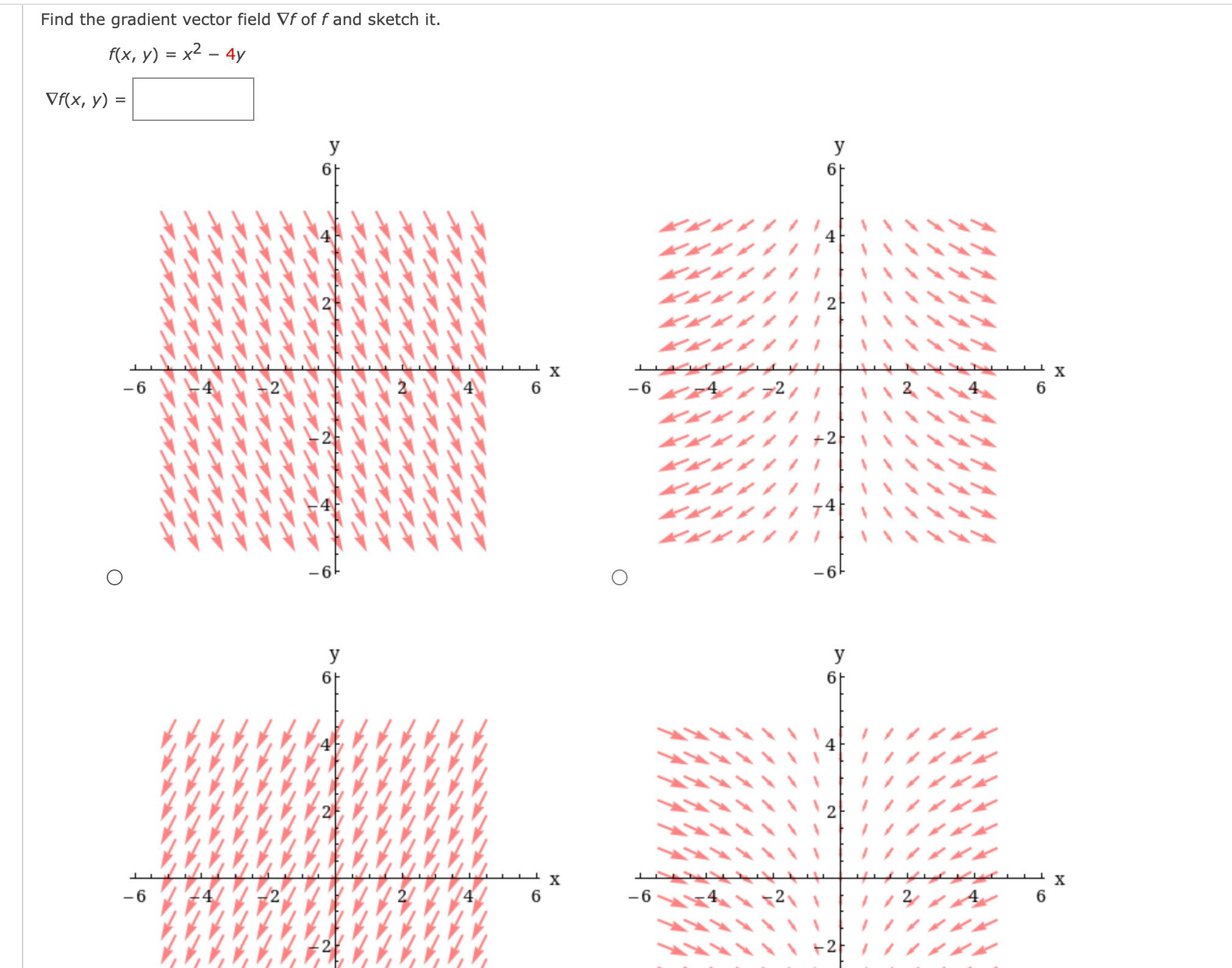 Solved Find the gradient vector field ∇f of f and sketch it. | Chegg.com