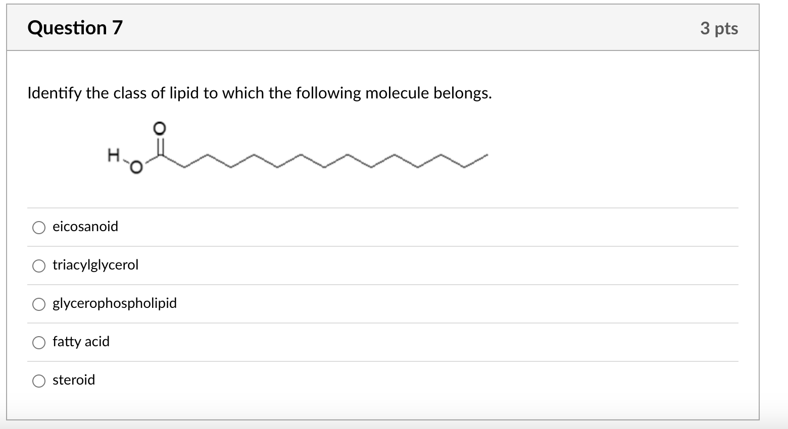 Solved Identify the class of lipid to which the following | Chegg.com