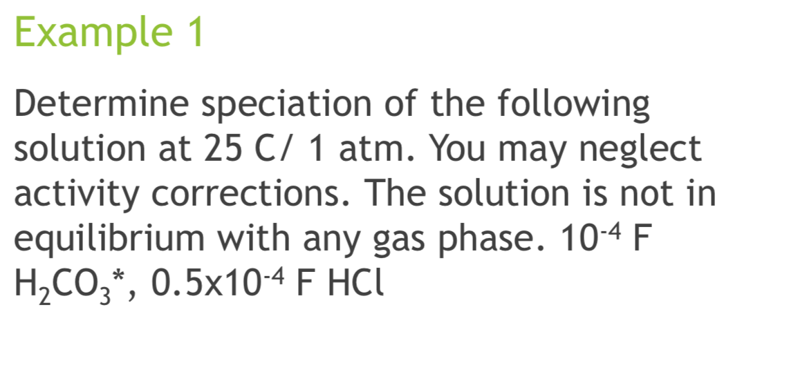 Solved Determine speciation of the following solution at | Chegg.com Solved Determine speciation of the following solution at | Chegg.com