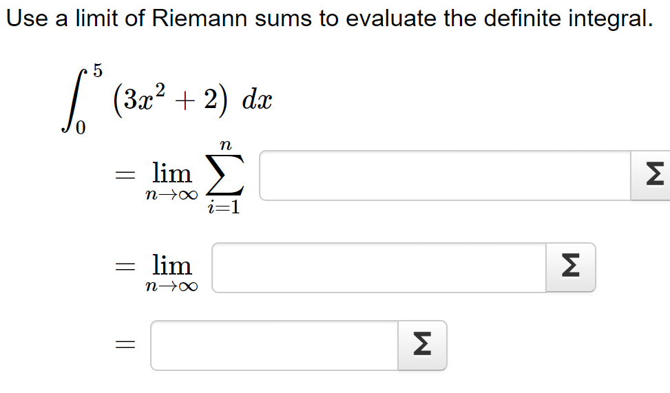 Solved Use a limit of Riemann sums to evaluate the definite | Chegg.com