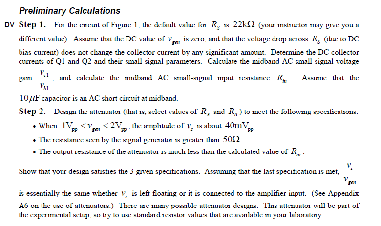 Need help understanding the pre-lab calculations. My | Chegg.com