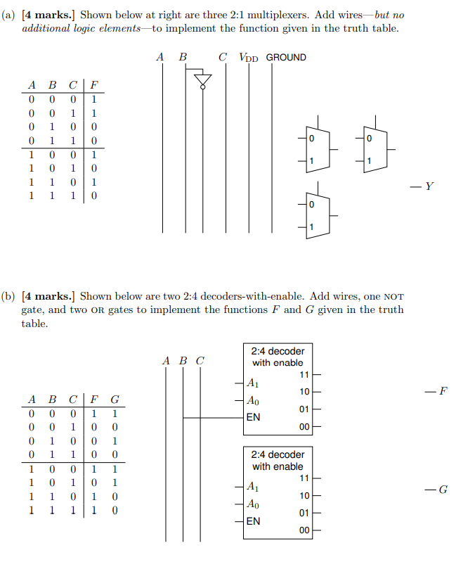 Solved (a) (4 marks.) Shown below at right are three 2:1 | Chegg.com