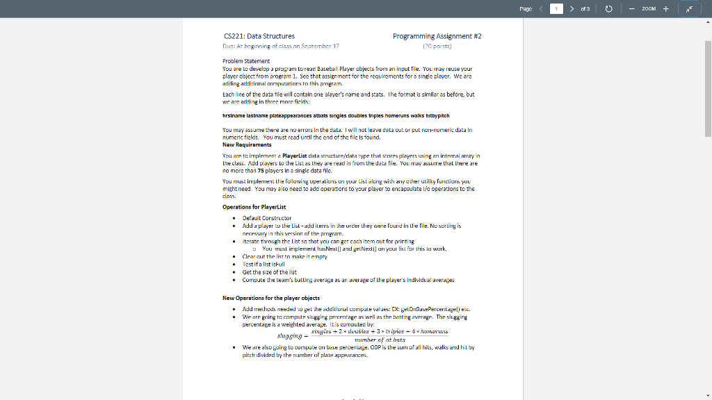 CS221: Data Structures Duc: Ar boginning of class on | Chegg.com
