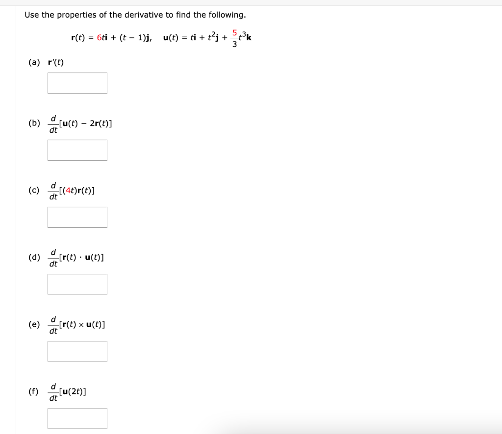 Solved Use the properties of the derivative to find the | Chegg.com ...