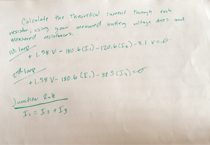 Solved Calculate the theoretical current through each | Chegg.com