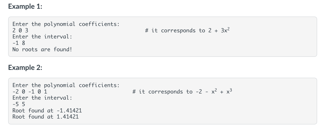 Solved Polynomial Roots: Bisection Method There is a | Chegg.com