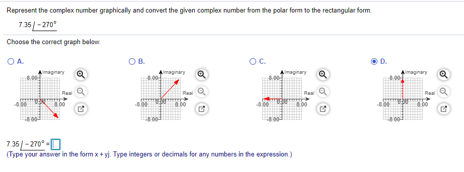Solved Represent the complex number graphically and convert | Chegg.com