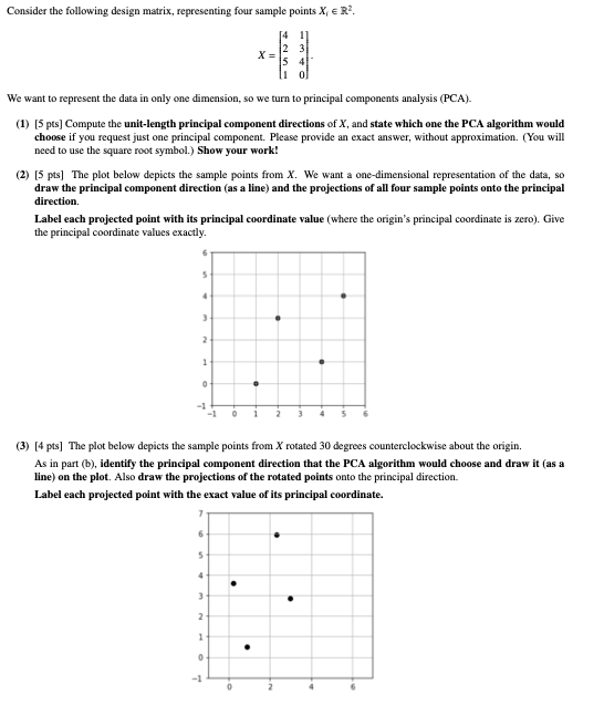 Consider the following design matrix, representing | Chegg.com
