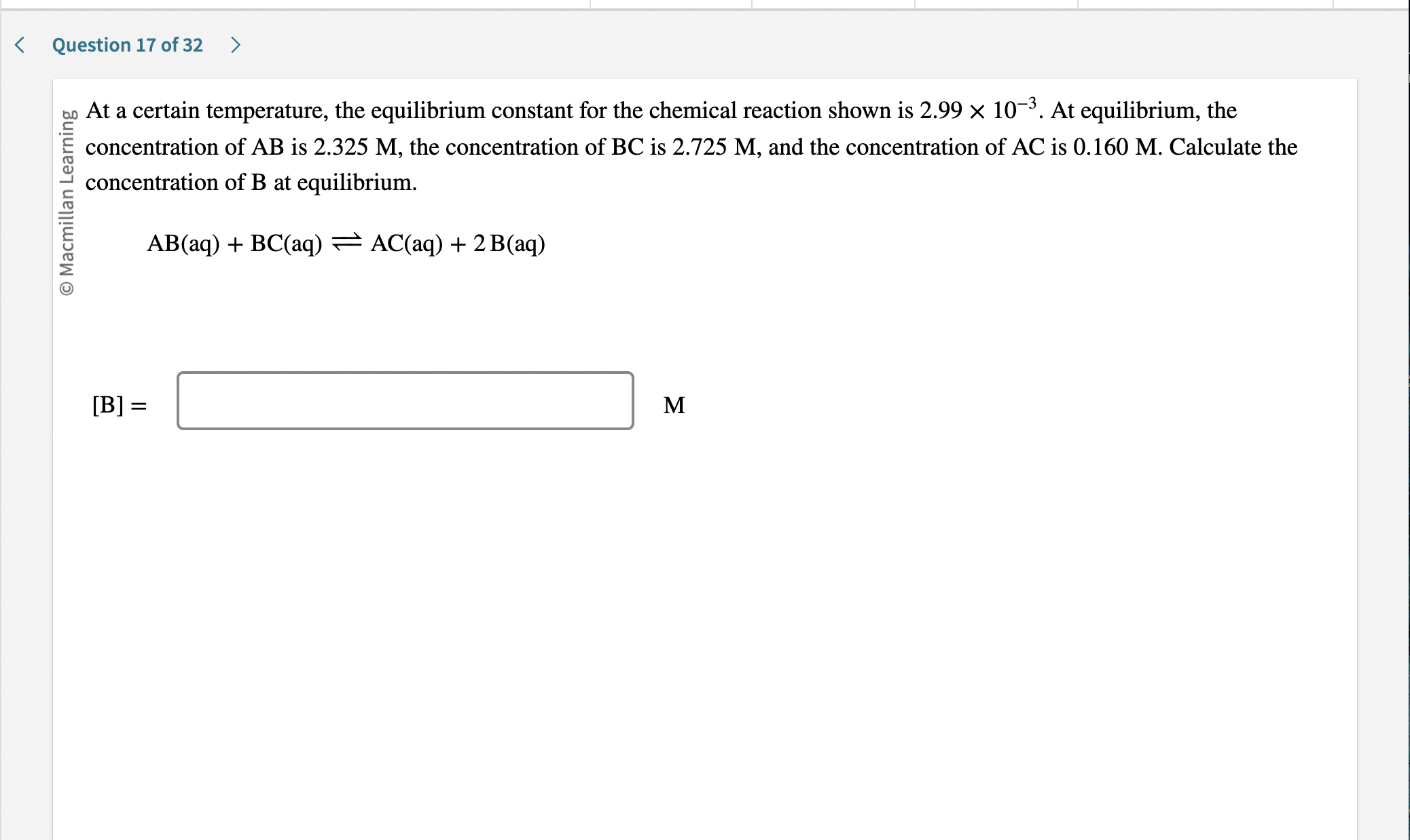 Solved At a certain temperature, the equilibrium constant | Chegg.com