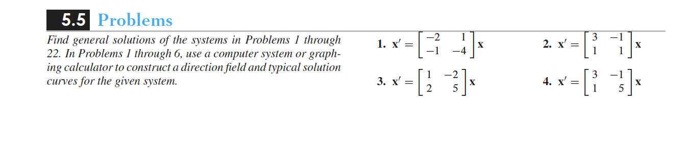 Solved Find general solutions of the systems in Problems 1 | Chegg.com