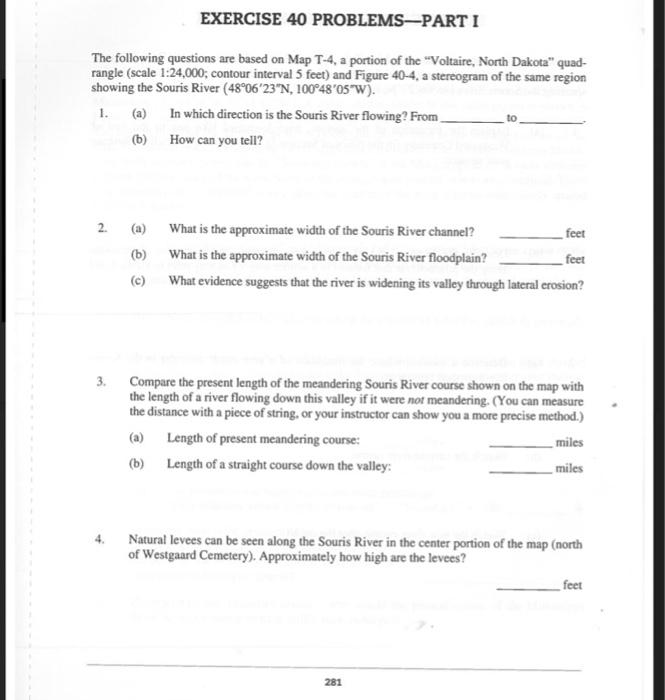 EXERCISE 40 PROBLEMS-PARTI The following questions | Chegg.com