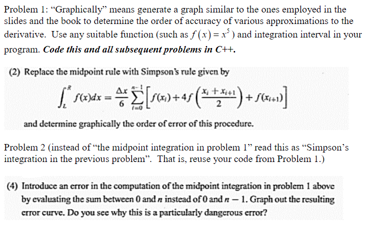 Problem 1: “Graphically" means generate a graph | Chegg.com
