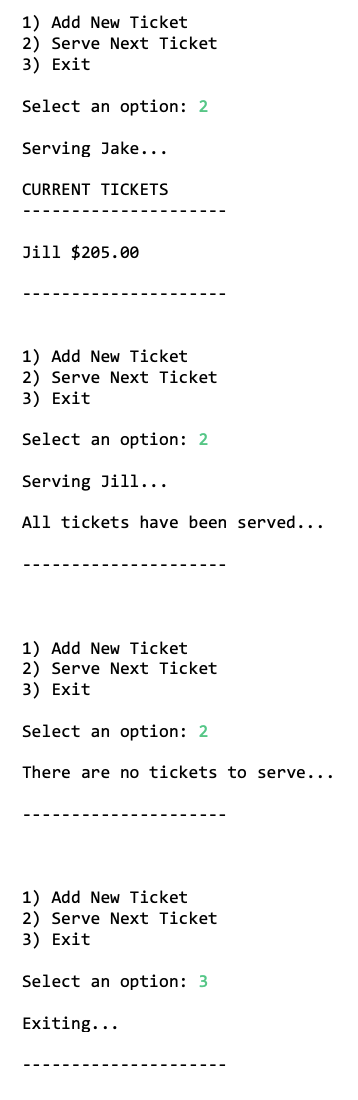 Solved For Part 1, you will have to utilize a Stack or Queue | Chegg.com