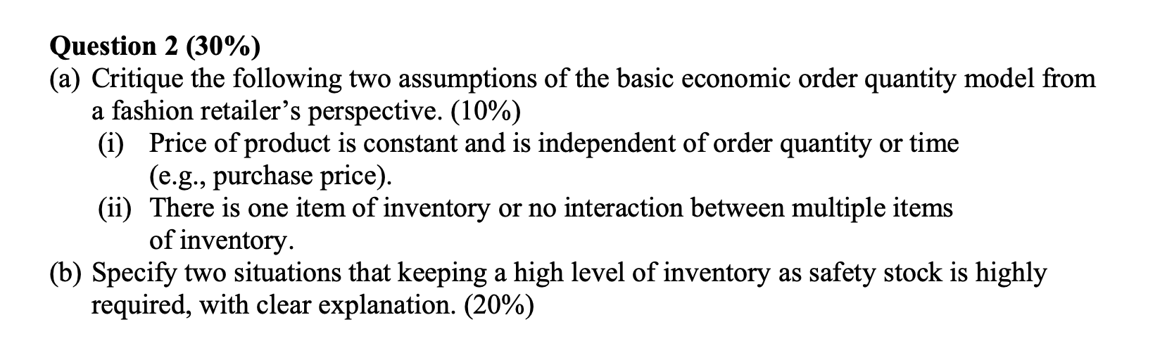 Solved Basic economic order quantity model Basic economic | Chegg.com