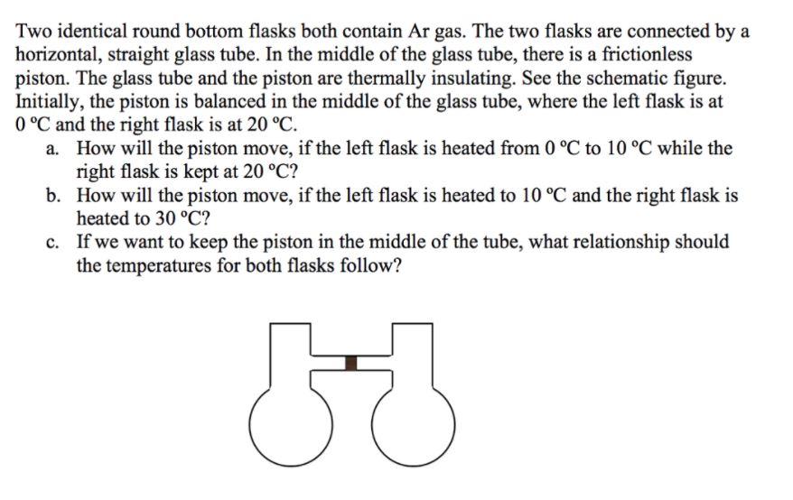 Solved Two identical round bottom flasks both contain Ar | Chegg.com