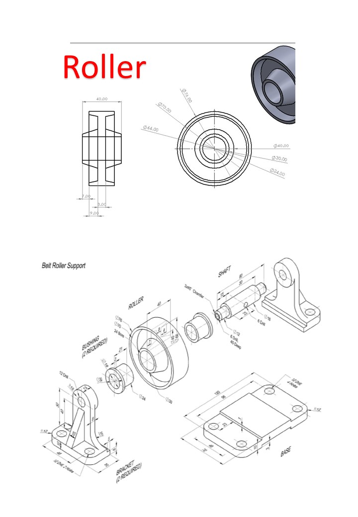 Just for the Roller))))) . Apply the GD&T on | Chegg.com