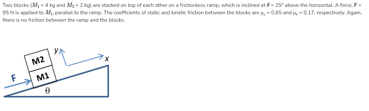 Solved What would be the acceleration of M1 if both blocks | Chegg.com