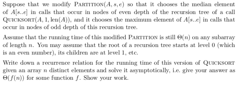Recall that the Partition algorithm encodes a fixed | Chegg.com
