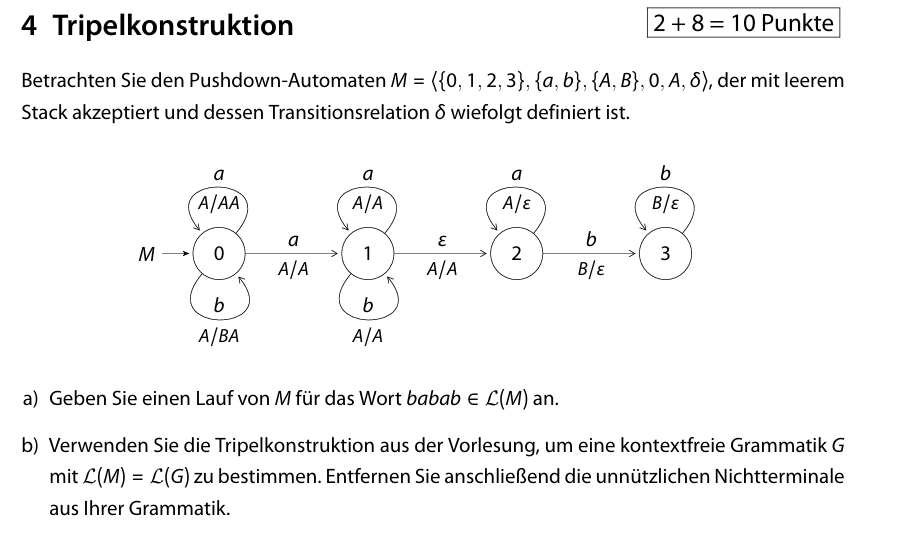 Solved Consider the pushdown automaton | Chegg.com