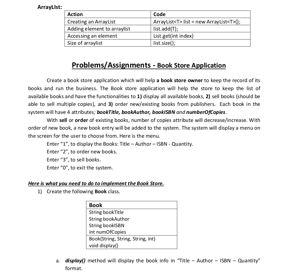 Solved Please solve this problem in Java and in different | Chegg.com