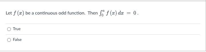 Solved Let f () be a continuous odd function. Then Sof(x) dx | Chegg.com