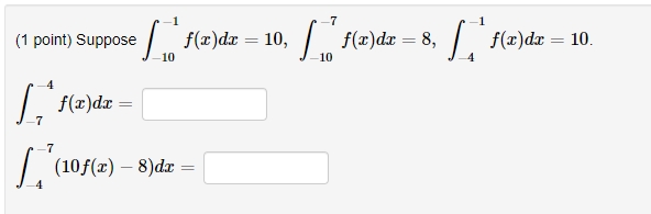 Solved (1 point) Suppose | Chegg.com