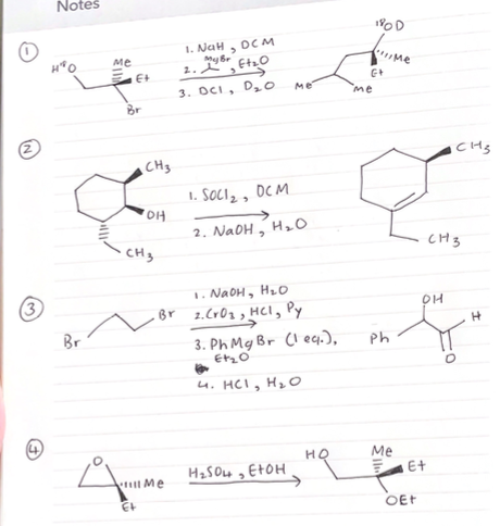 Solved Explain the mechanisms of all 4 ﻿synthesis problems | Chegg.com