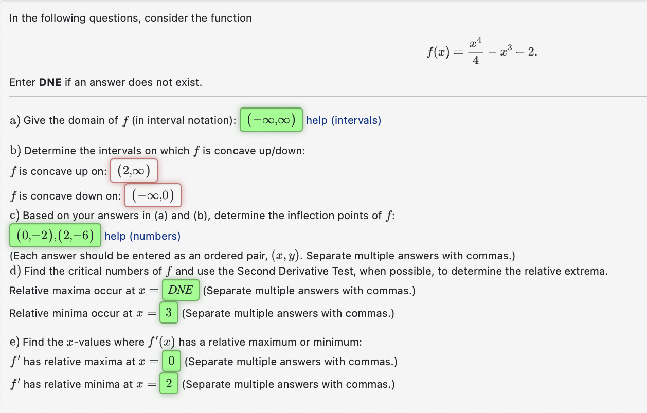 Solved In the following questions, consider the function | Chegg.com