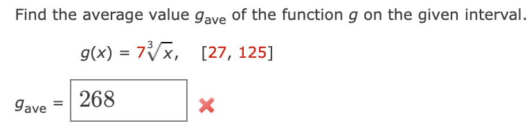 Solved Find The Average Value Gave Of The Function G On The