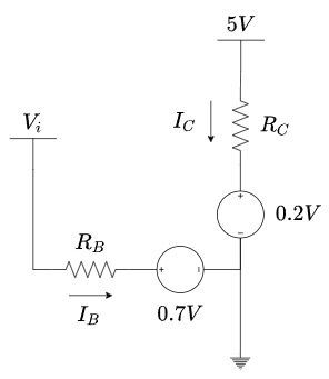 Solved Consider the circuit above, where: Vi=4.8 | Chegg.com