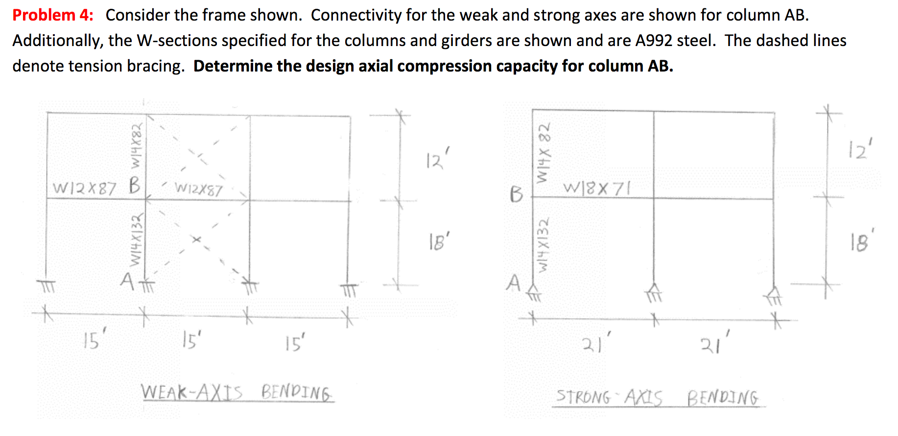 Solved Consider the frame shown. Connectivity for the weak | Chegg.com