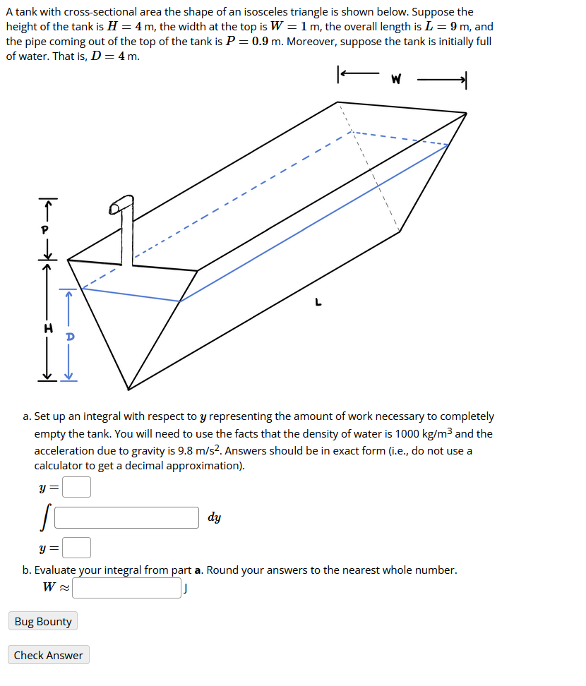 A tank with cross-sectional area the shape of an | Chegg.com