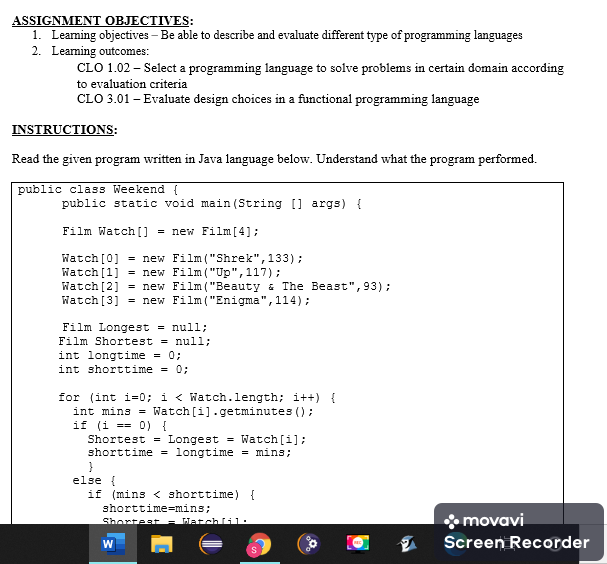 Solved ASSIGNMENT OBJECTIVES: 1. Leaming objectives - Be | Chegg.com