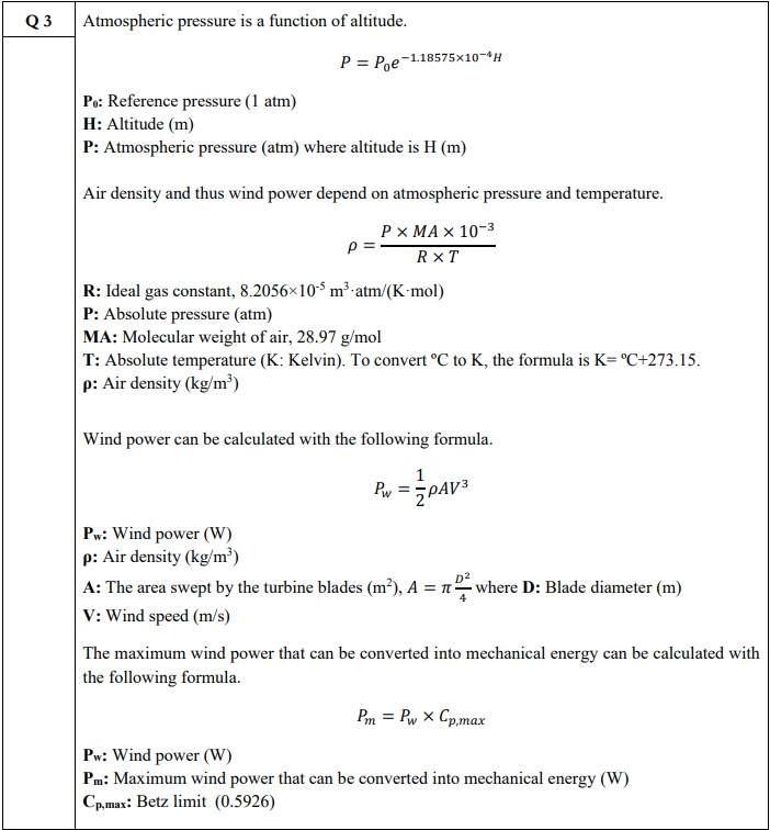 Solved Q3 Atmospheric pressure is a function of altitude. P= | Chegg.com