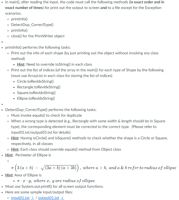 Solved Write a Java project, Assignment10, including 6 | Chegg.com