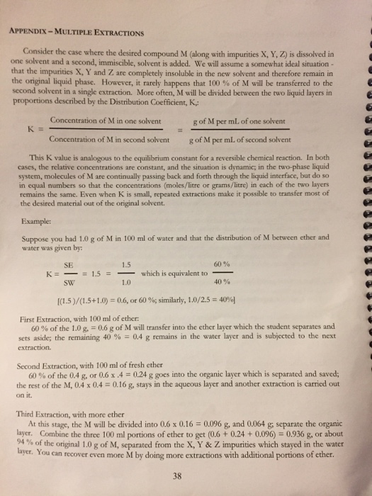 Solved APPENDIX-MULTIPLE EXTRACTIONS Consider the case where | Chegg.com