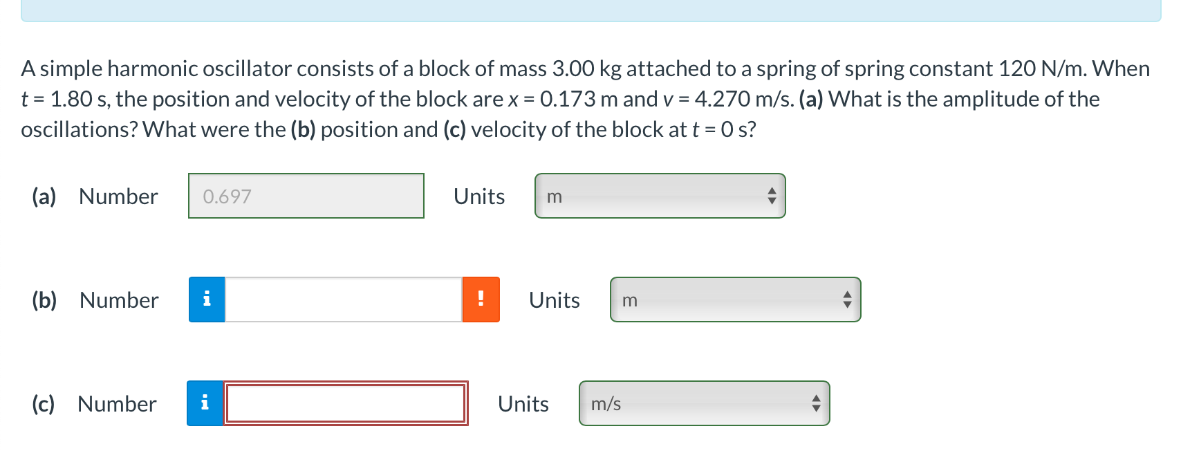 Solved A simple harmonic oscillator consists of a block of | Chegg.com