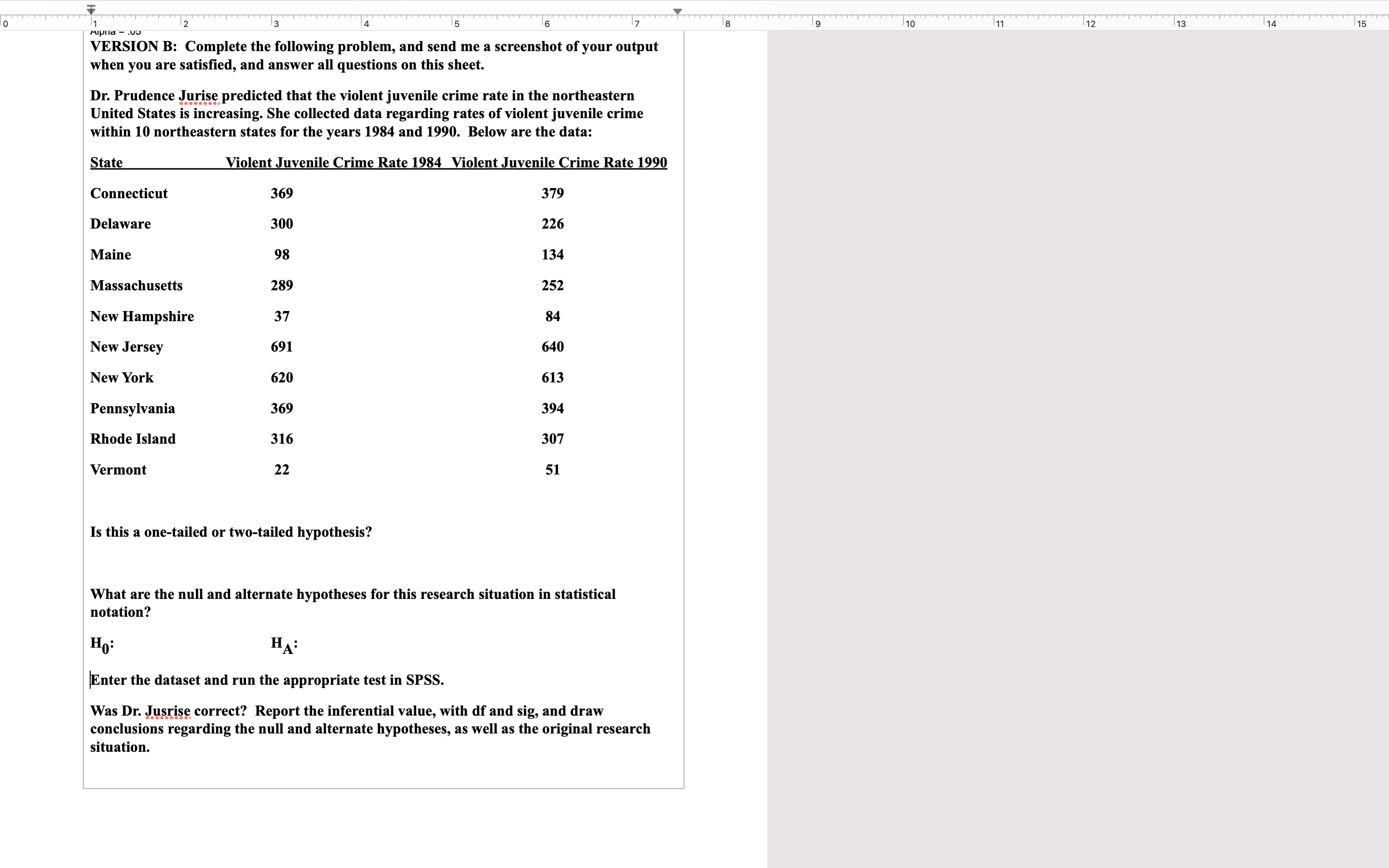 Solved VERSION B: Complete the following problem, and send | Chegg.com