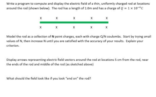 Write a program to compute and display the electric | Chegg.com