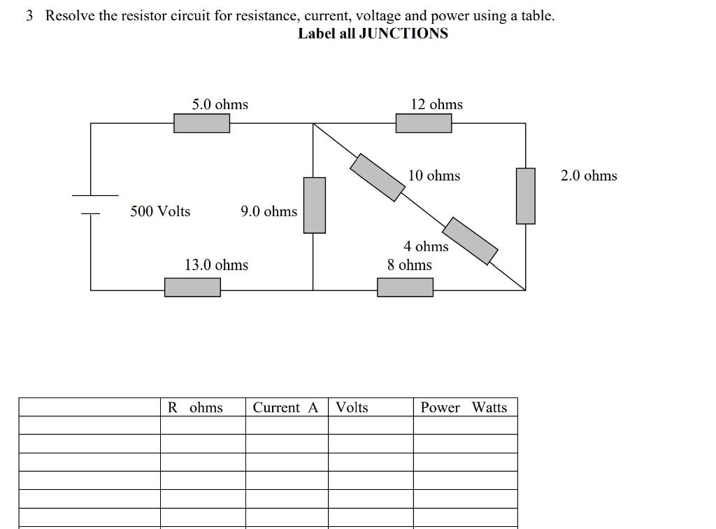 Solved 3 Resolve the resistor circuit for resistance, | Chegg.com