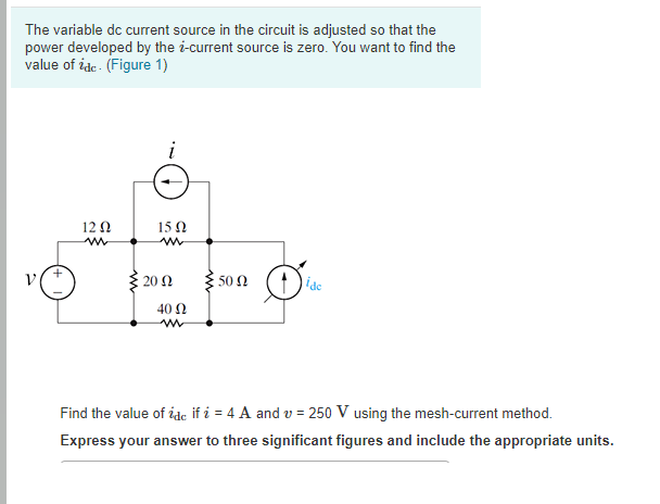 Solved The variable dc current source in the circuit is | Chegg.com